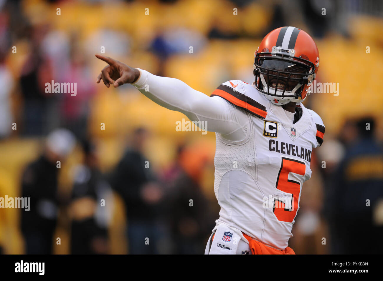 October 28th, 2018: Browns #5 Tyrod Taylor during the Pittsburgh ...