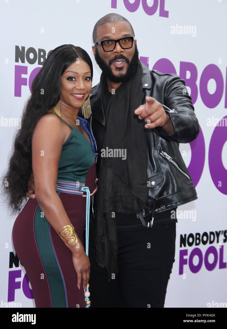 New York, NY, USA. 28th Oct, 2018. Tiffany Haddish, Tyler Perry at the ...