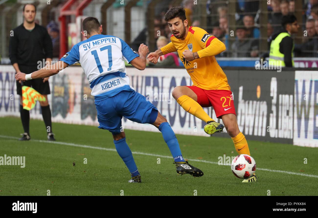 firo Football, 28.10.2018 3rd Bundesliga, season 2011/2012 SV Meppen ...