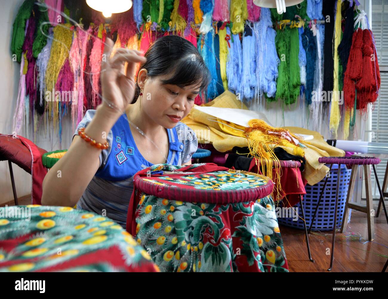Hanoi. 25th Oct, 2018. Photo taken on Oct. 25, 2018 shows pattern ...
