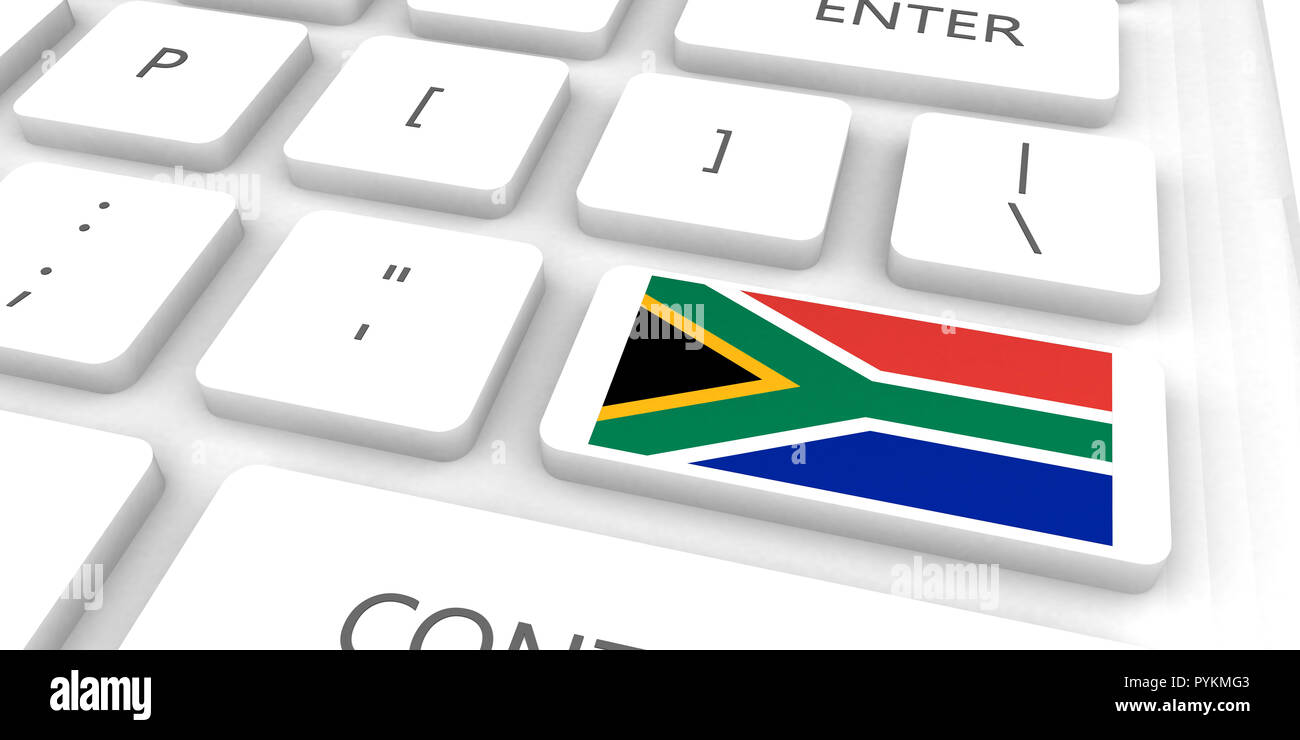 South africa Racing to the Future with Man Holding Flag Stock Photo - Alamy