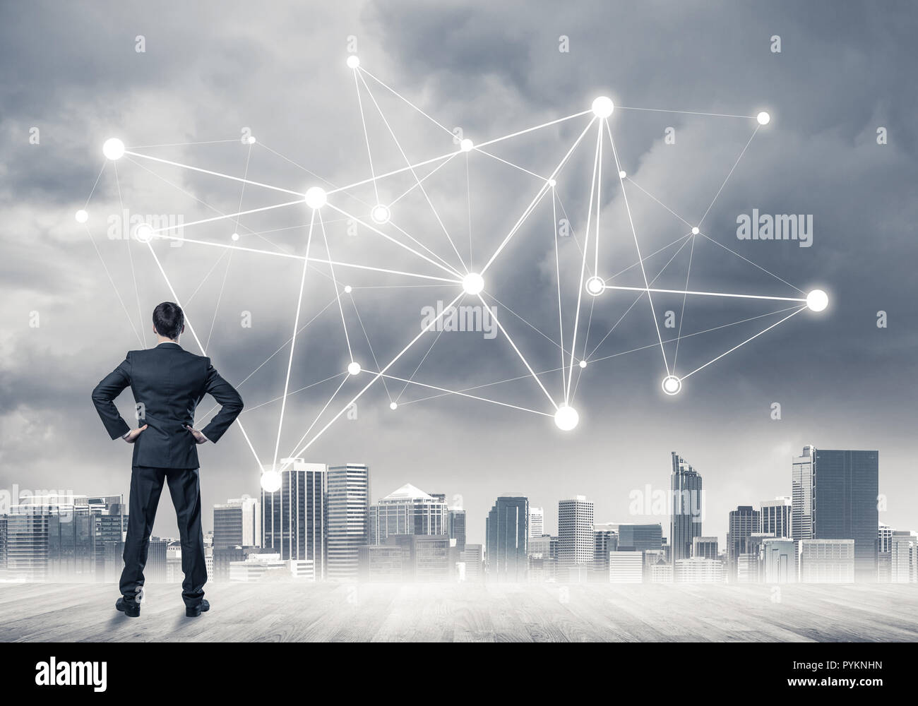 International business networking and social connection against Stock ...