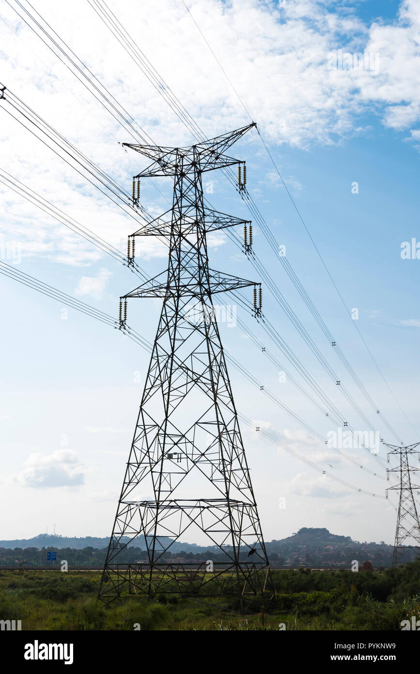 High voltage electrical pole structure Stock Photo - Alamy