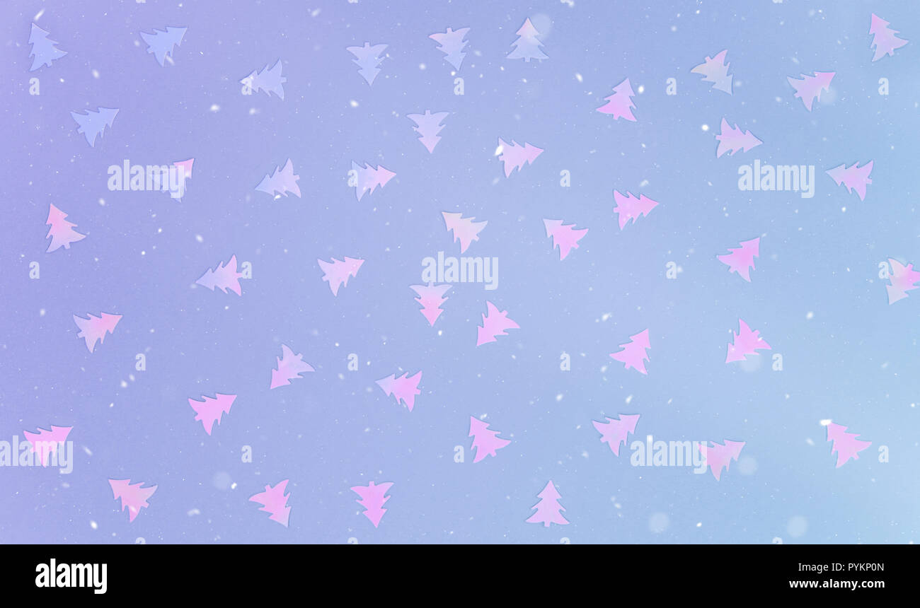 Colorful celebration background with party confetti on pastel blue ...