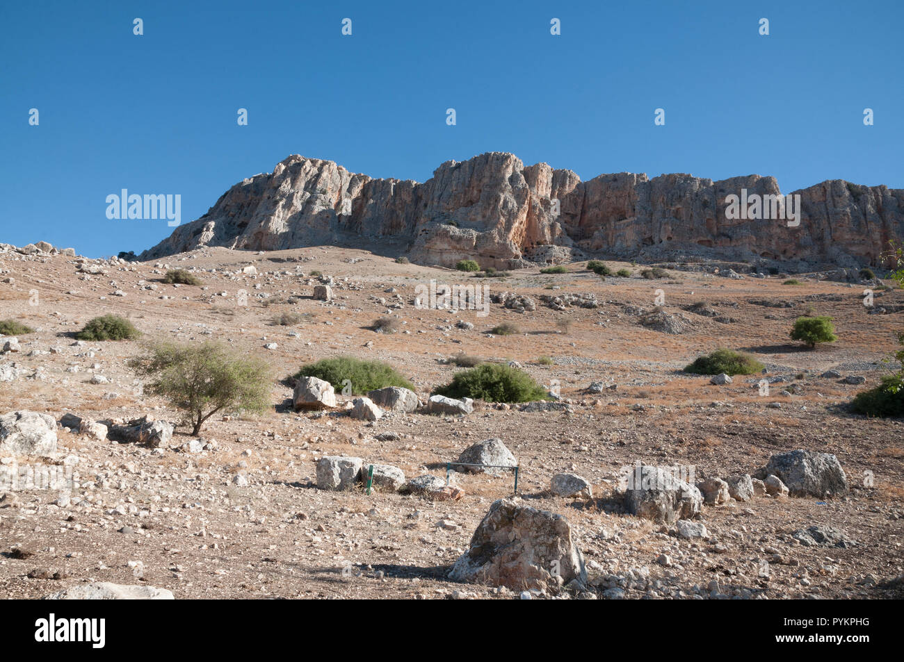 Sea of Galilee with Arbel cliff Stock Photo - Alamy