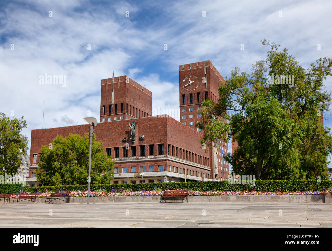 The Oslo City Hall (Radhus), a municipal building and a venue for the ...