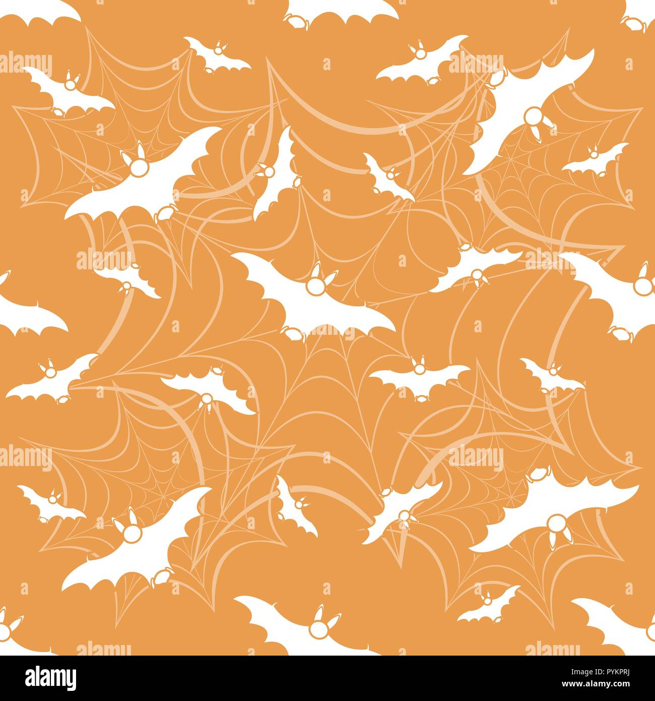 Halloween 2019 vector seamless pattern with web and bat. Design for ...