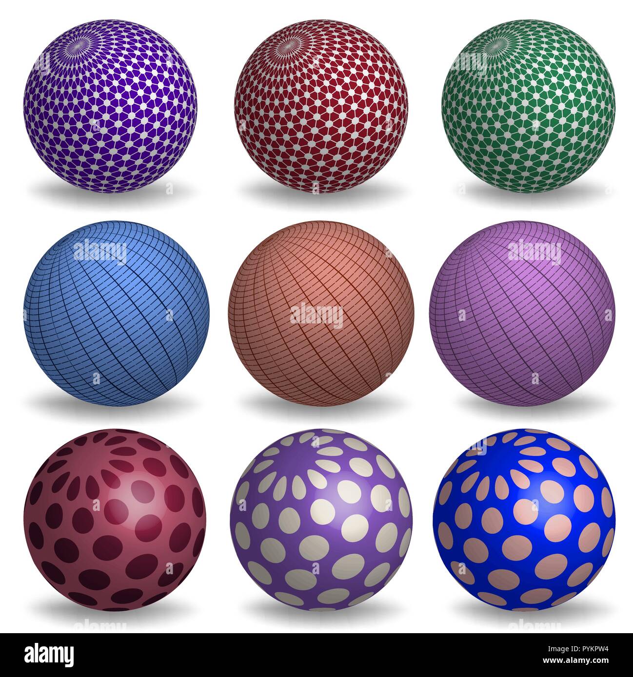 Abstract halftone 3d spheres Stock Vector Images - Alamy