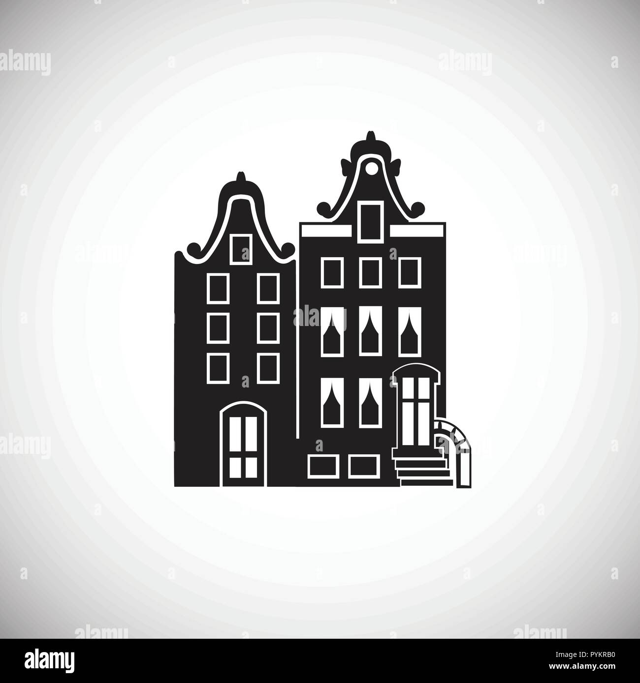 Old architecture house on white background Stock Vector Image & Art - Alamy