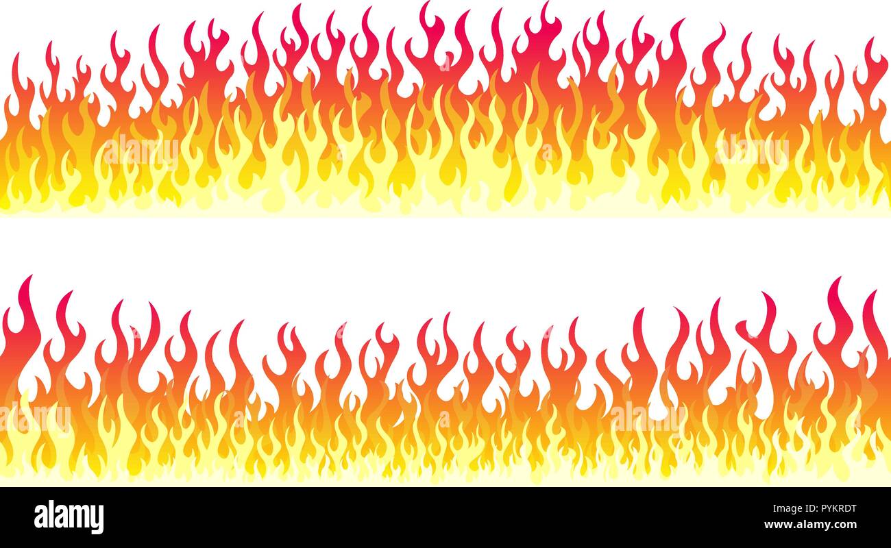 Fire flame frame borders Stock Vector Image & Art - Alamy