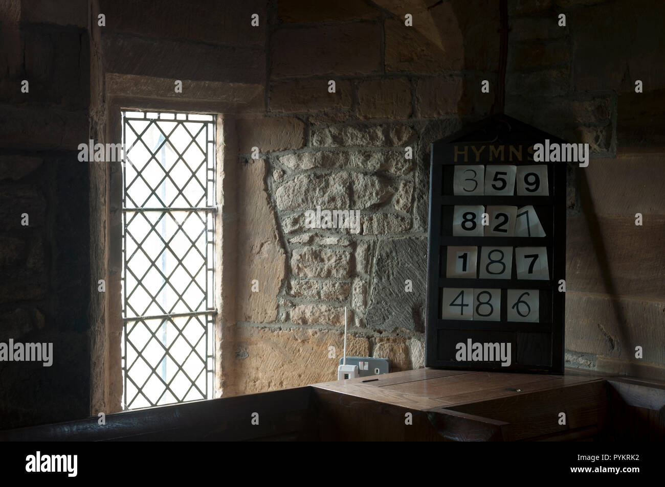 Hymn numbers board in All Saints Church, Harpole, Northamptonshire ...