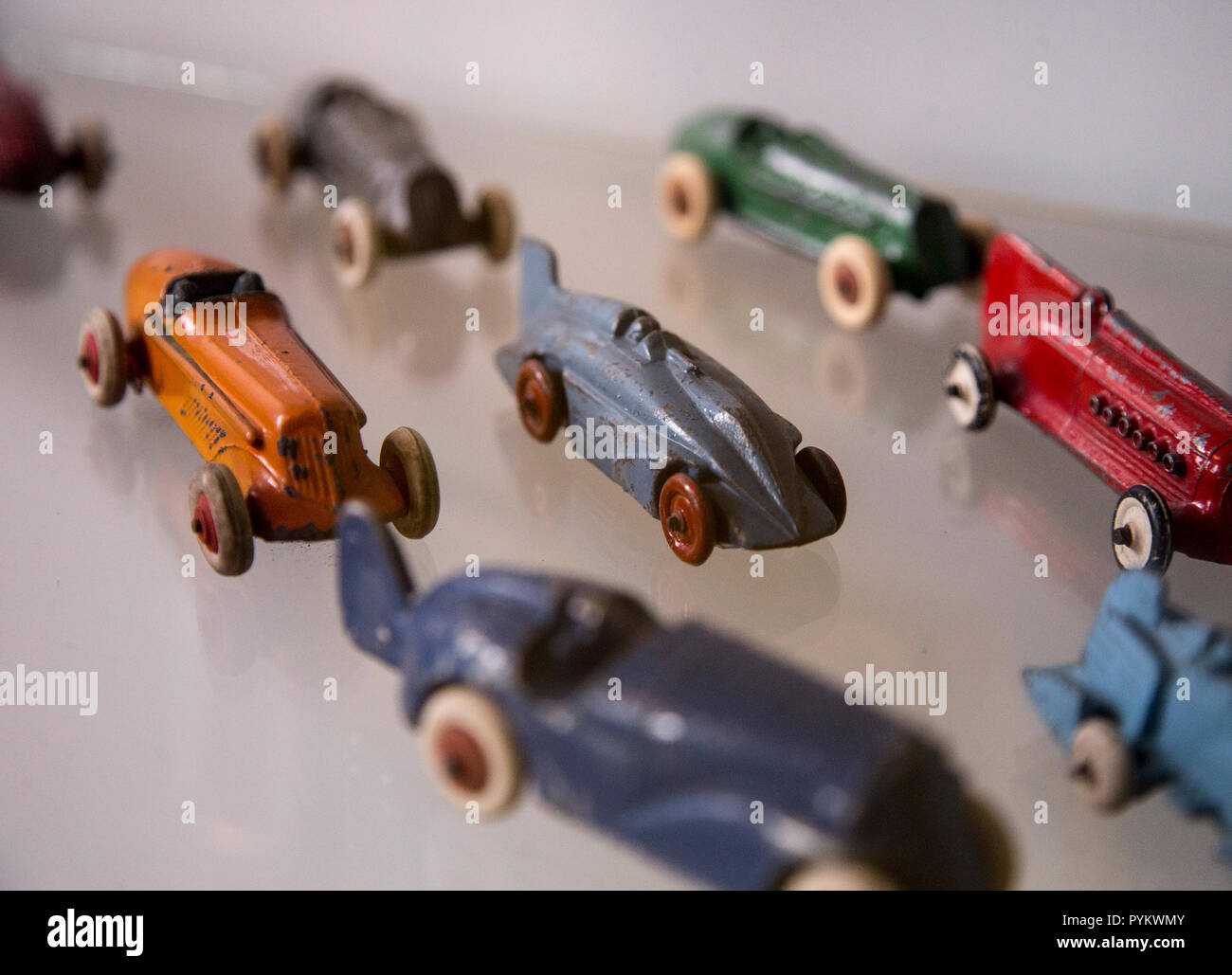 Miniature vintage racing cars at the Patterson Museum in Patterson, NJ ...