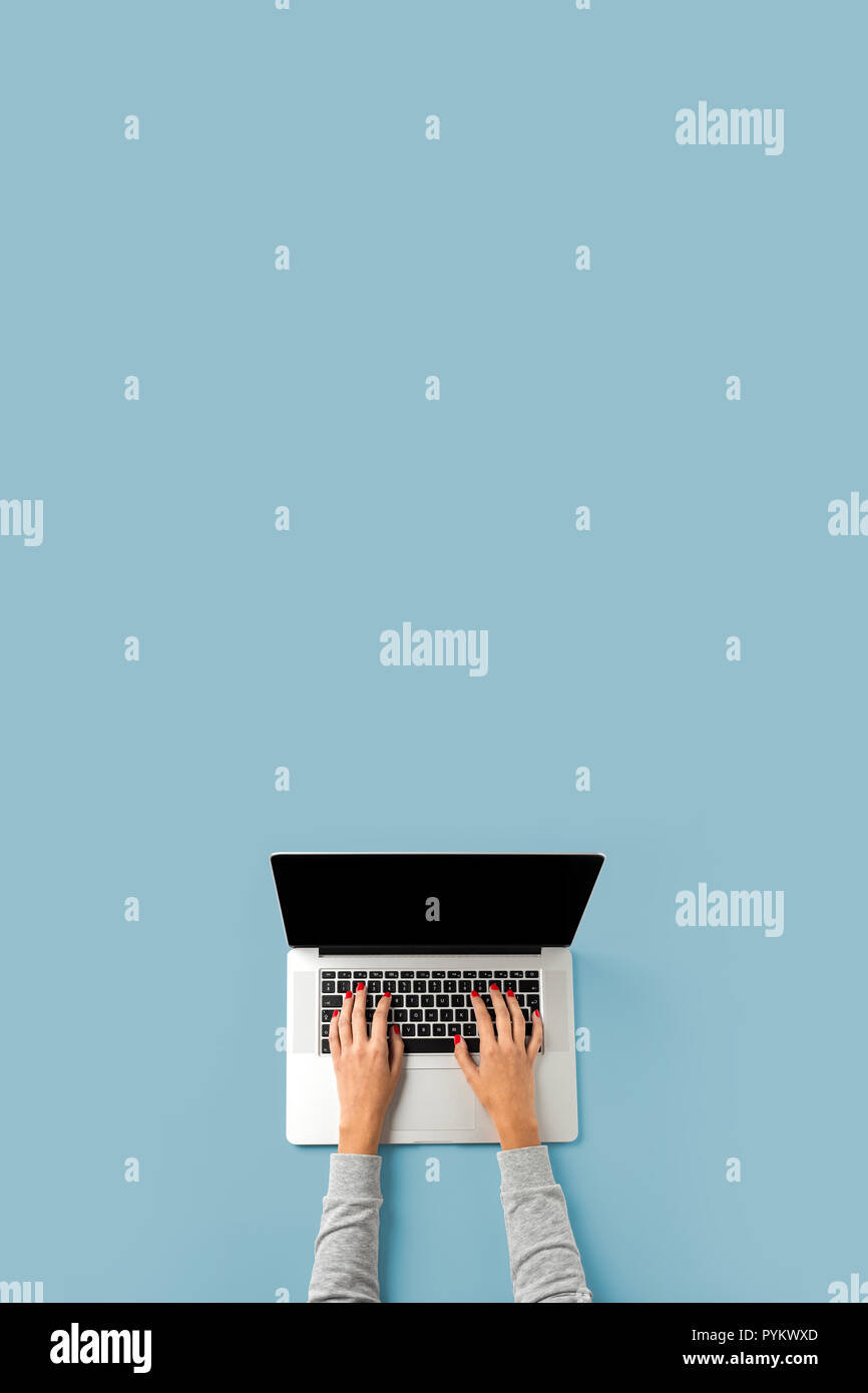 Laptop top view hi-res stock photography and images - Alamy