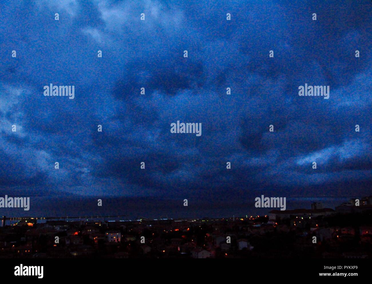 storm coming in the night Stock Photo - Alamy