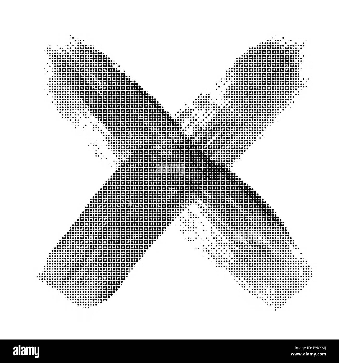 vector cross halftone artistic grunge dotted texture blank template ...