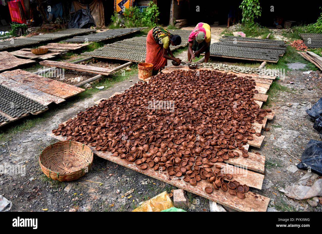 Soil made diya hi-res stock photography and images - Alamy