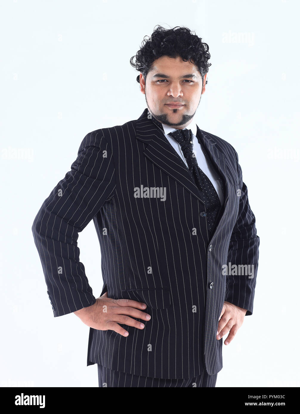 portrait of a successful businessman in a business suit with tie on ...