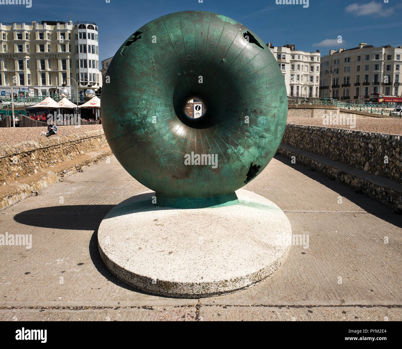 Afloat by Hamish Black public sculpture at Groyne on seafront Brighton ...