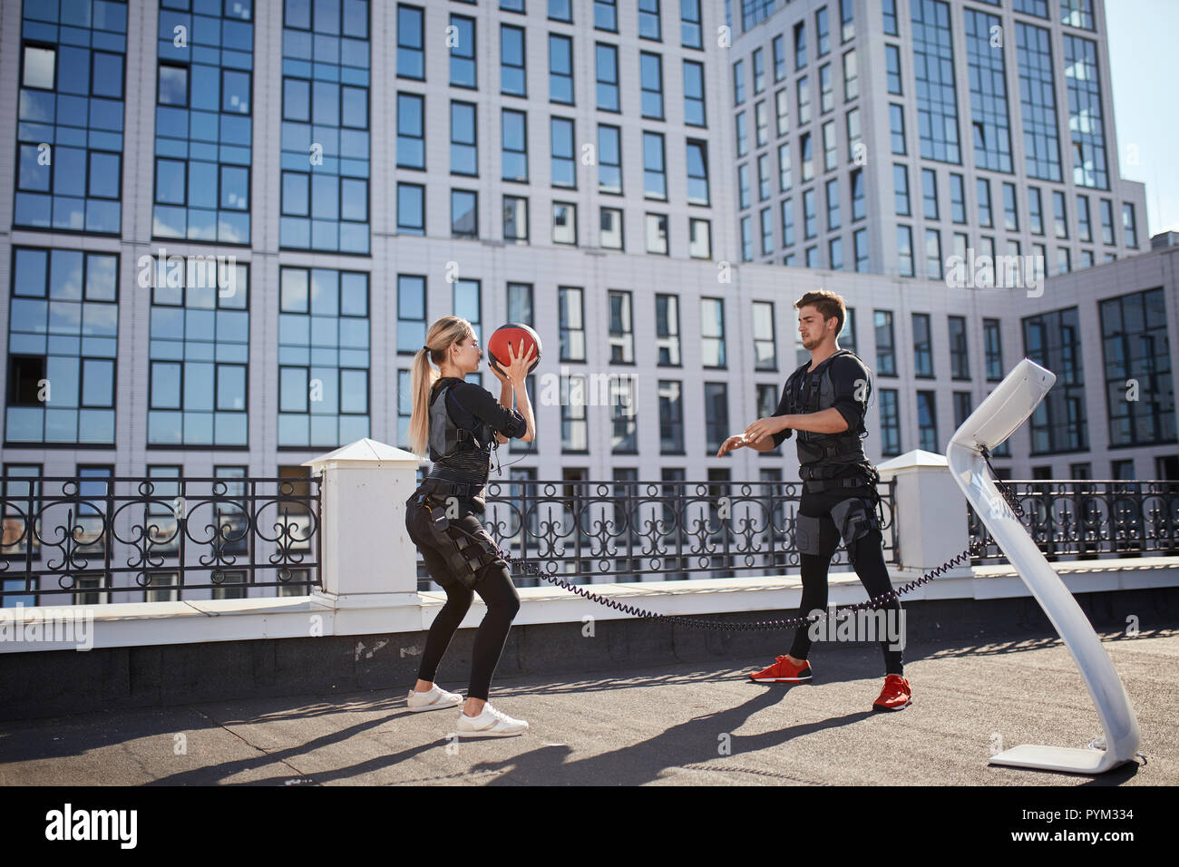 Girl catching a ball hi-res stock photography and images - Alamy