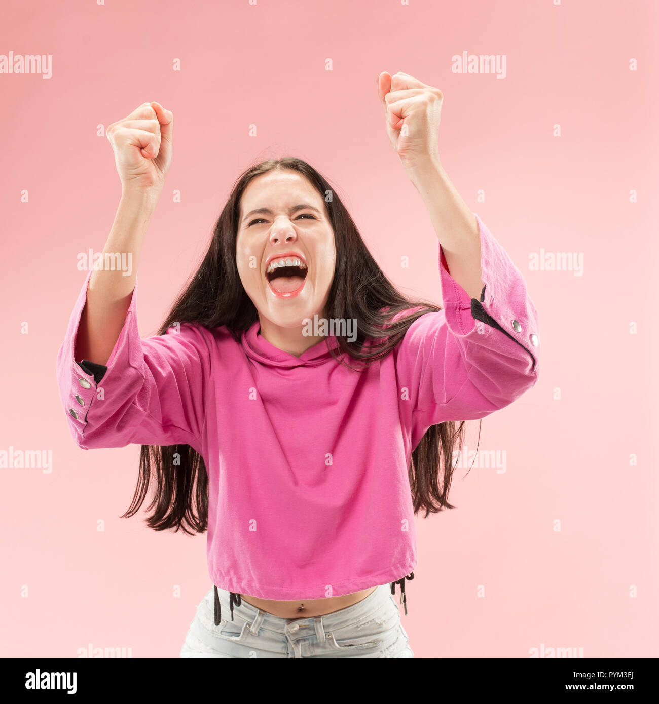 I won. Winning success happy woman celebrating being a winner. Dynamic ...