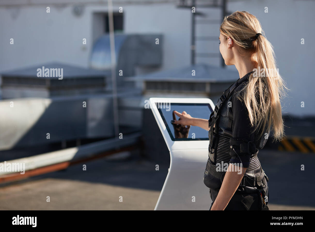 perfect style, perfect body. female trying to get a top shape Stock ...