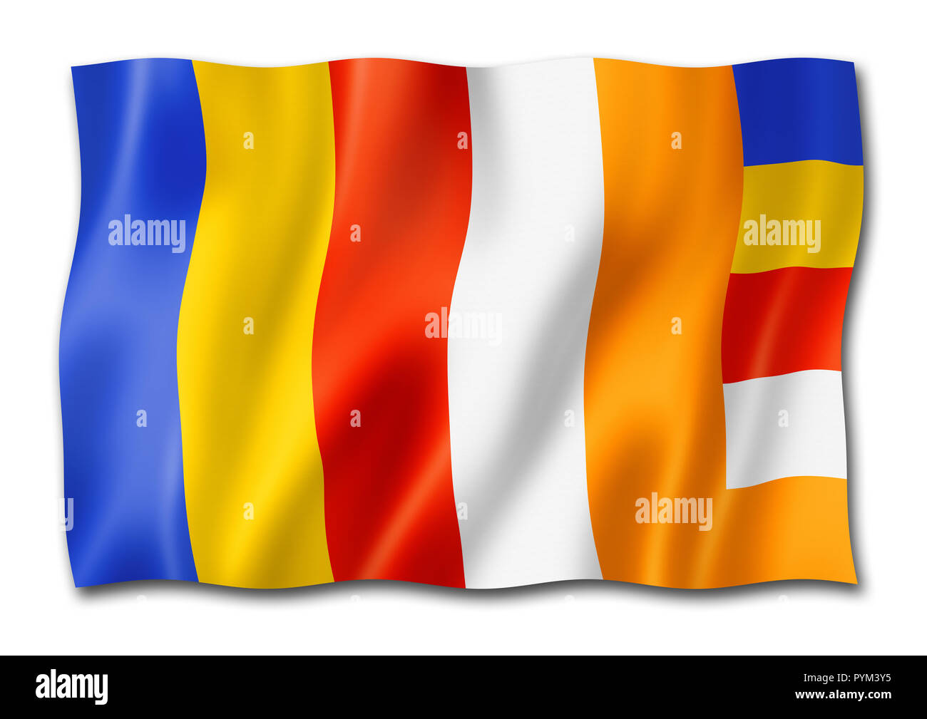 Buddhist flag Cut Out Stock Images & Pictures - Alamy