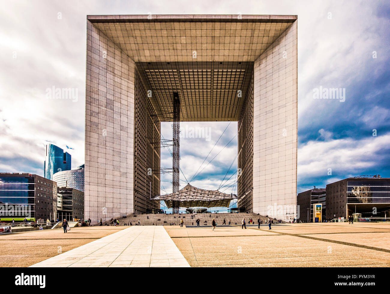 France,Paris, La Defense, the Grand Arc Stock Photo - Alamy