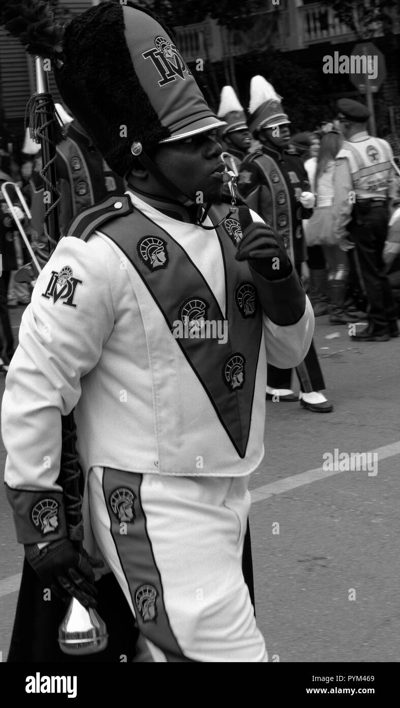 African American Marching Band, Mardi Gras Procession, Carnival, Garden ...