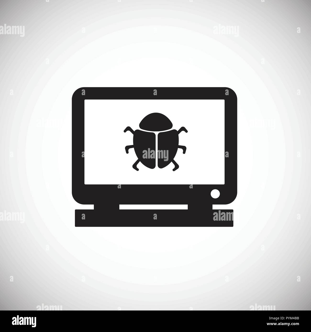 Anti virus monitor on white background Stock Vector Image & Art - Alamy