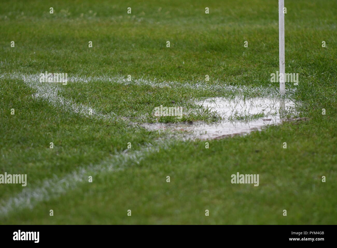 Football Field Rain