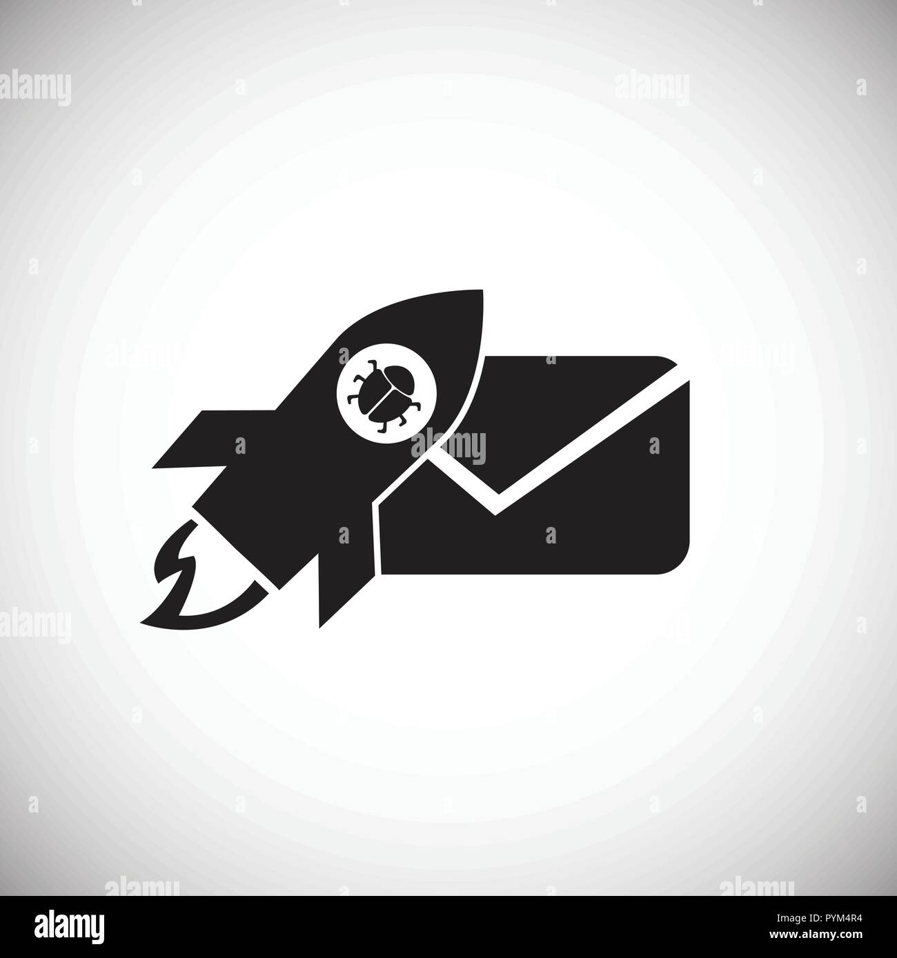 Virus mail on white background icon Stock Vector Image & Art - Alamy