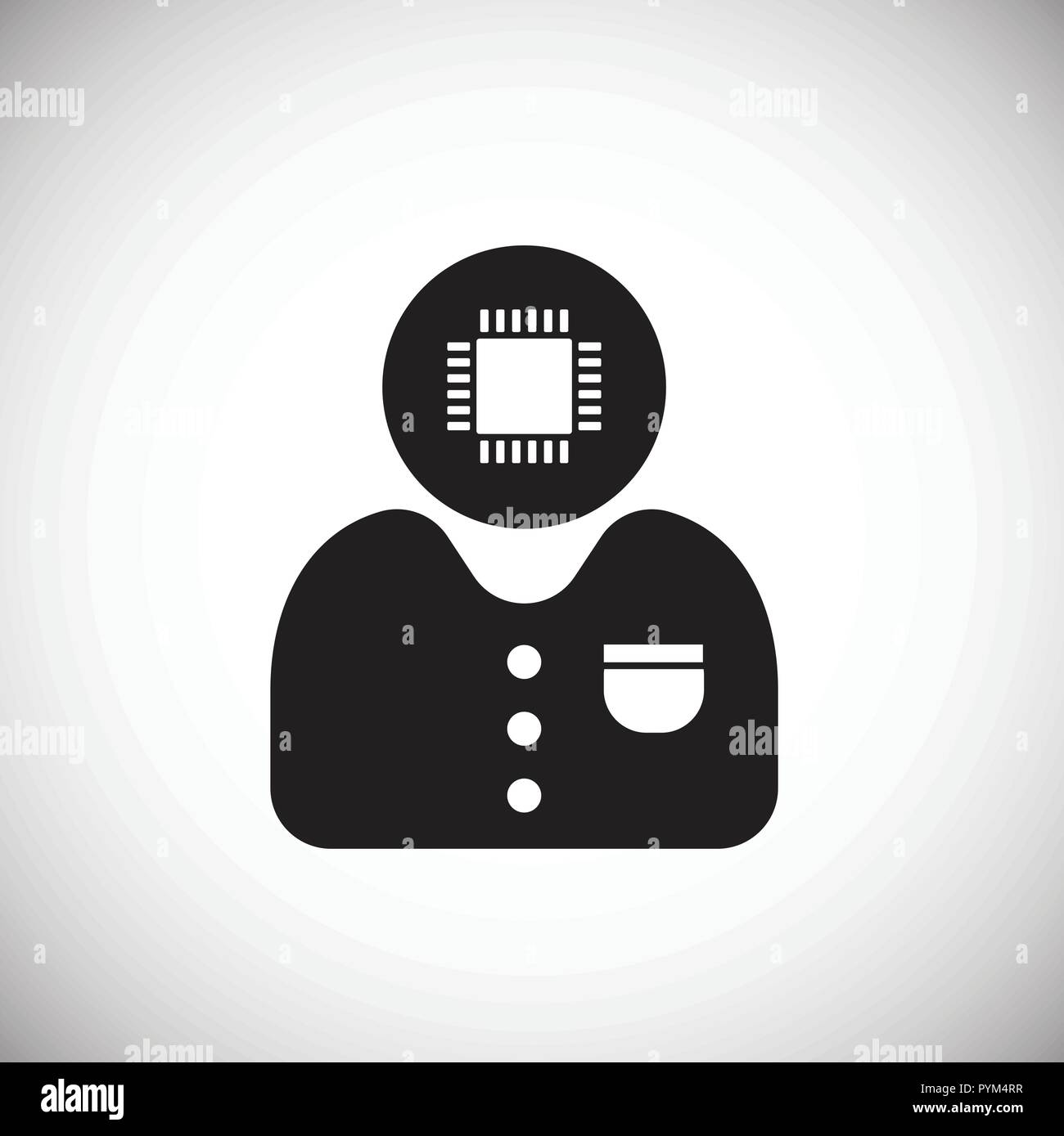 Computer specialist on white background Stock Vector Image & Art - Alamy