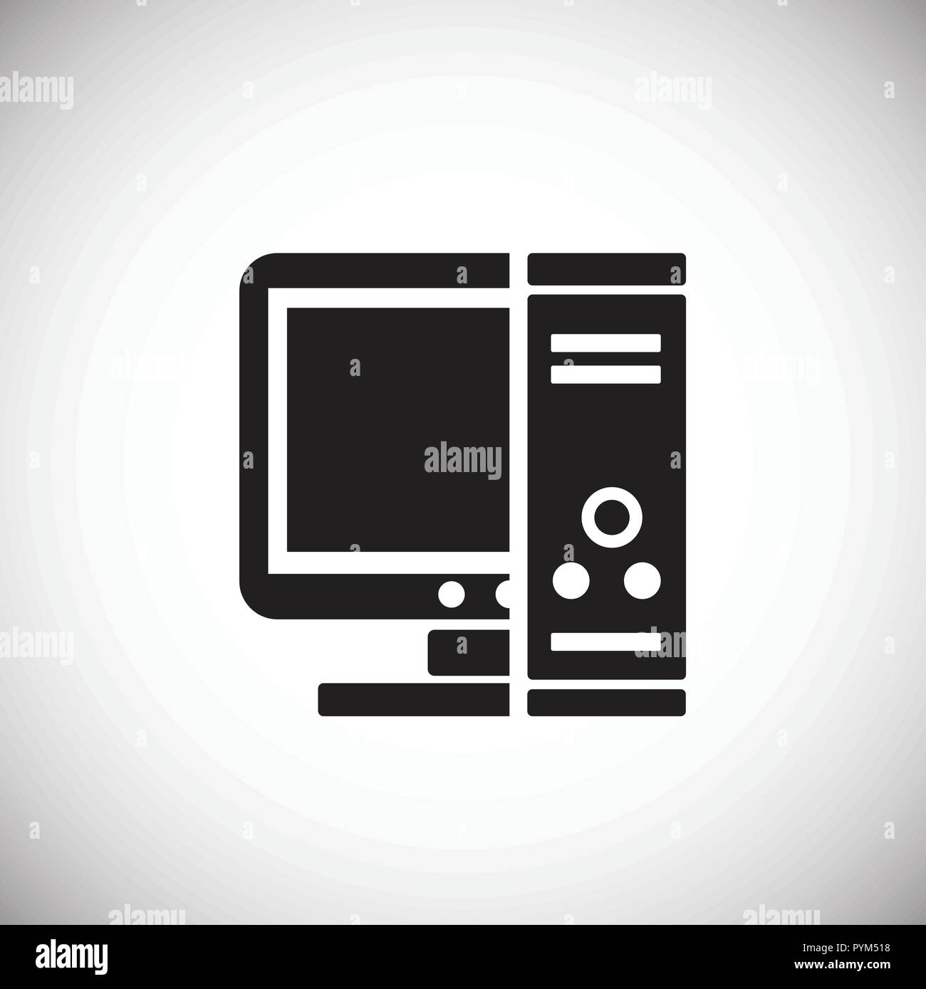 Computer pc on white background Stock Vector Image & Art - Alamy