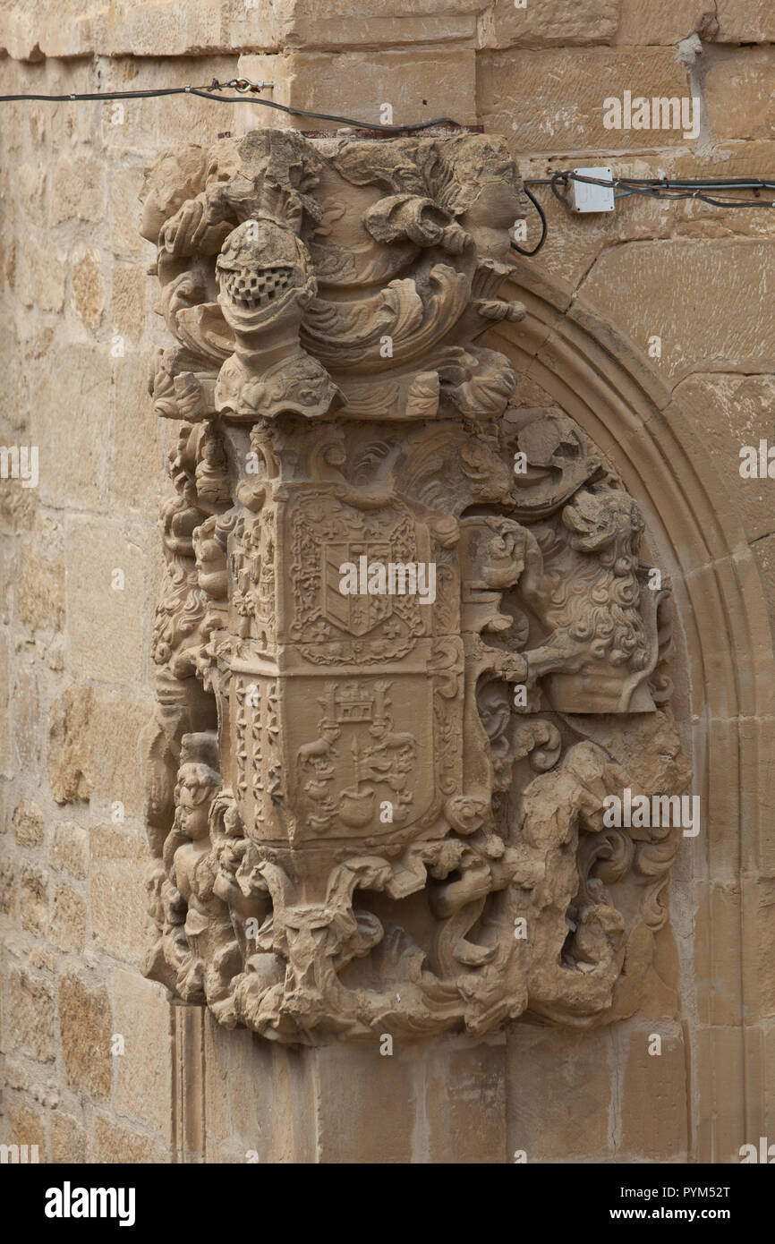 Heraldic shield on old house Stock Photo - Alamy