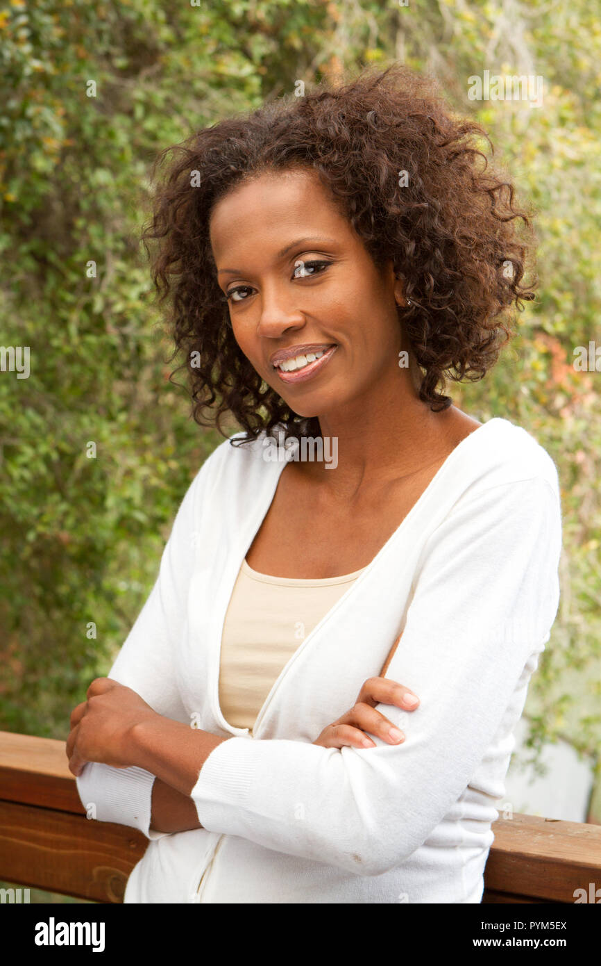 Smiling Woman Outside