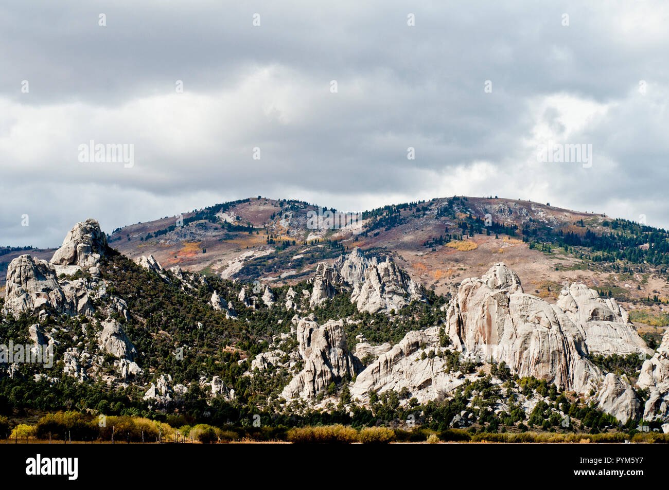 Fall color near Castle Rocks State Park near City of Rocks National ...