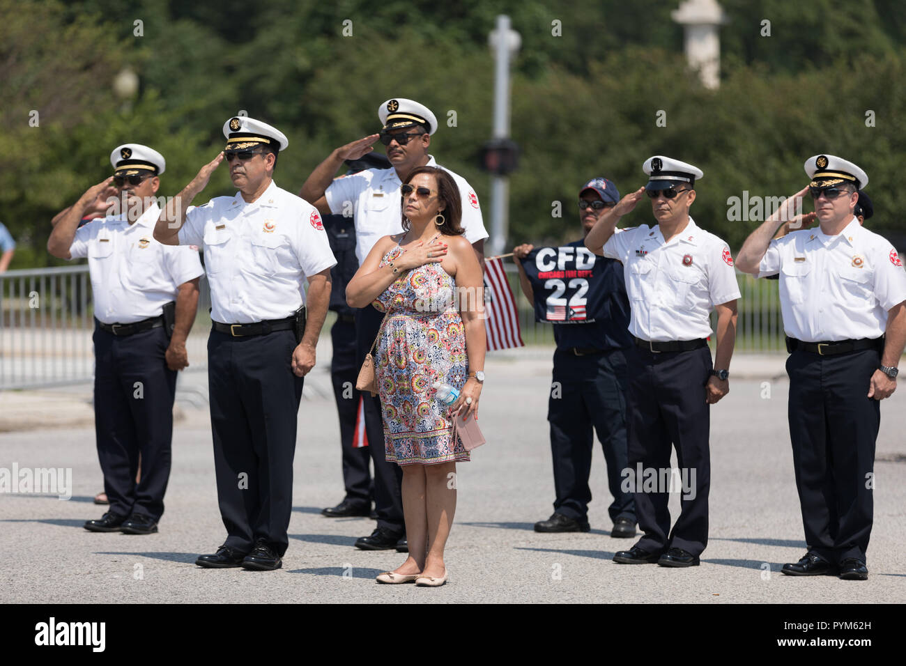 Chicago, Illinois, USA - June 16, 2018: The Puerto Rican Day Parade ...