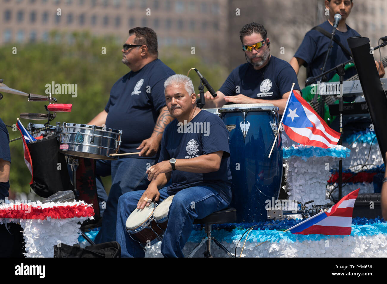 Chicago, Illinois, USA - June 16, 2018: The Puerto Rican Day Parade ...