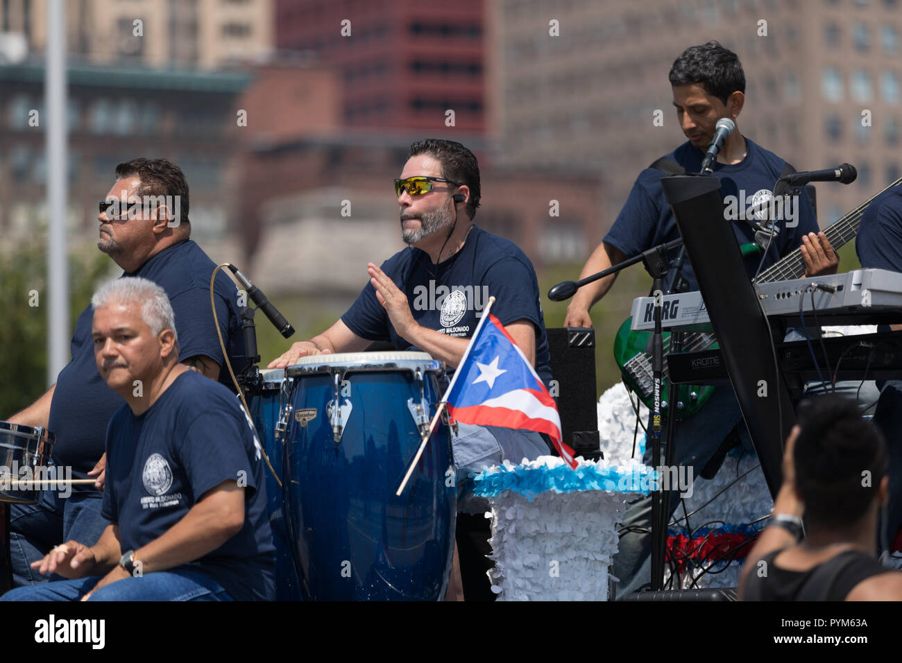 Chicago, Illinois, USA - June 16, 2018: The Puerto Rican Day Parade ...