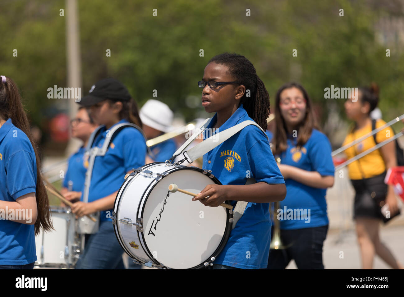 Chicago, Illinois, USA - June 16, 2018: The Puerto Rican Day Parade ...