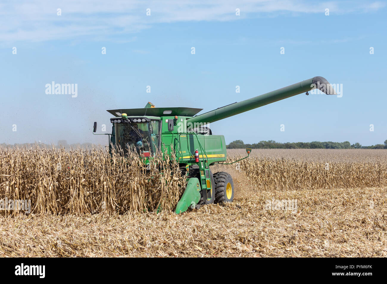 Harvesting corn in West Point, Iowa Stock Photo - Alamy