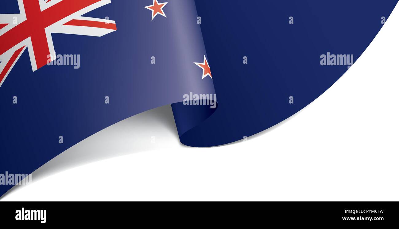 New Zealand flag, vector illustration on a white background Stock ...