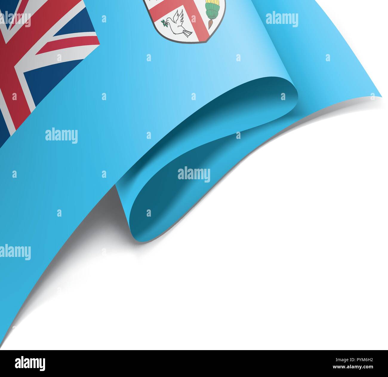 Fiji flag, vector illustration on a white background Stock Vector Image ...