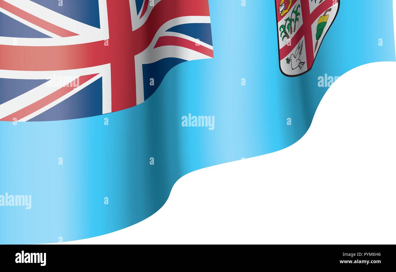 Fiji flag, vector illustration on a white background Stock Vector Image ...