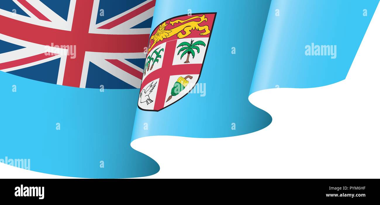 Fiji flag, vector illustration on a white background Stock Vector Image ...