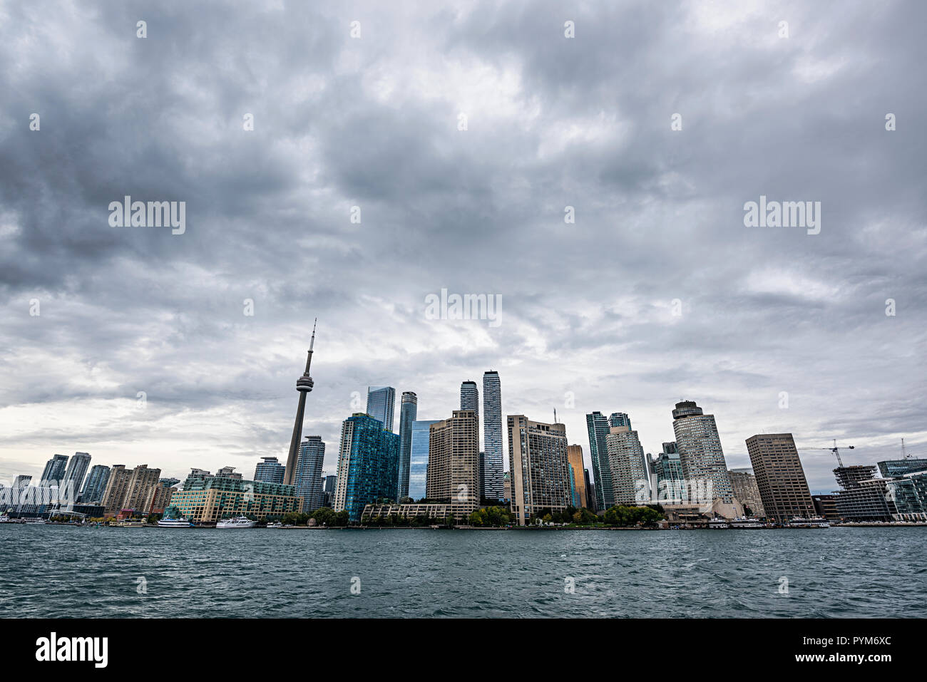 Panorama of Toronto, View from the island Stock Photo - Alamy