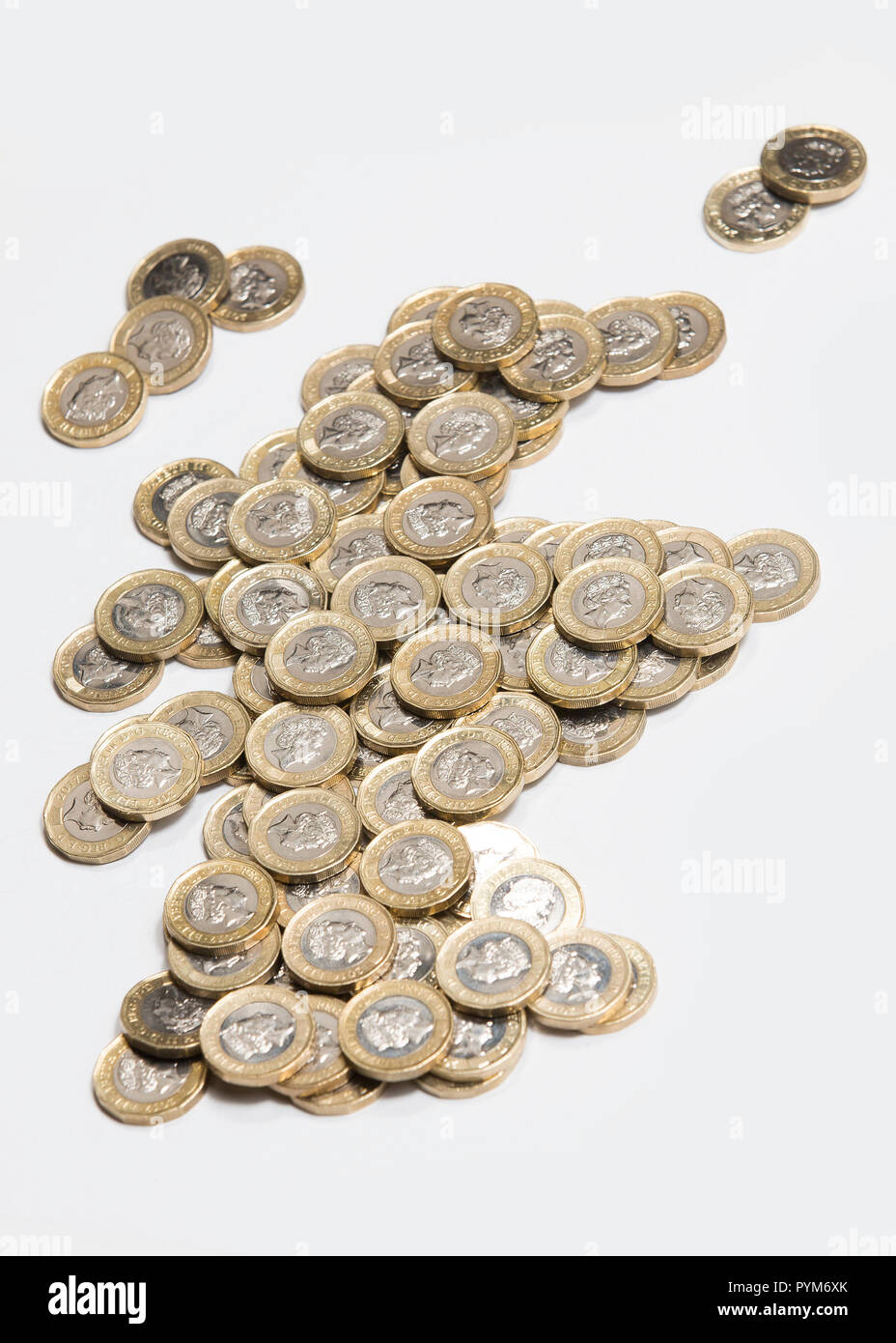 Pound Coins Uk Map High Resolution Stock Photography and Images - Alamy
