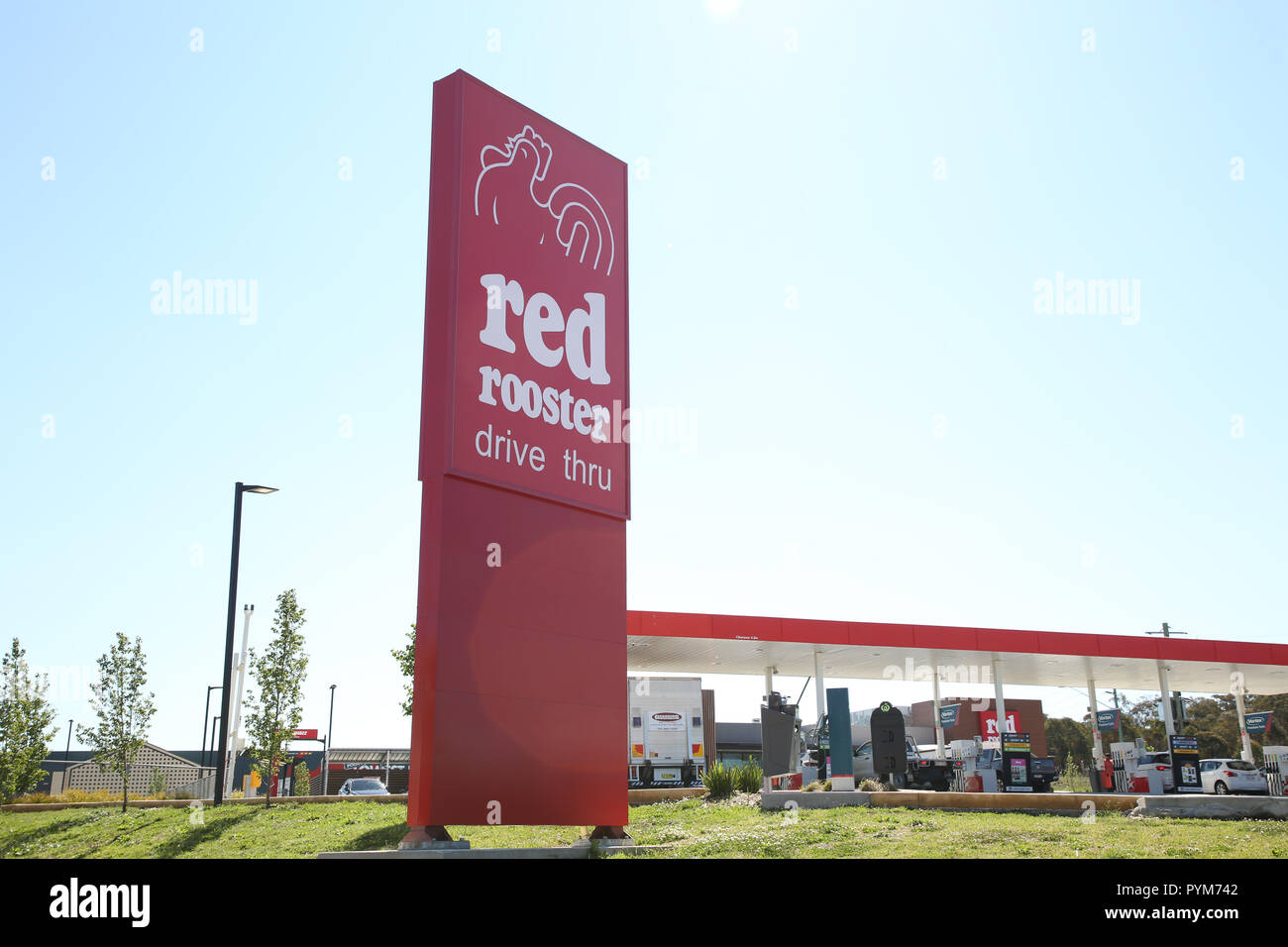 Red Rooster Drive thru in Goulburn, NSW, Australia Stock Photo - Alamy