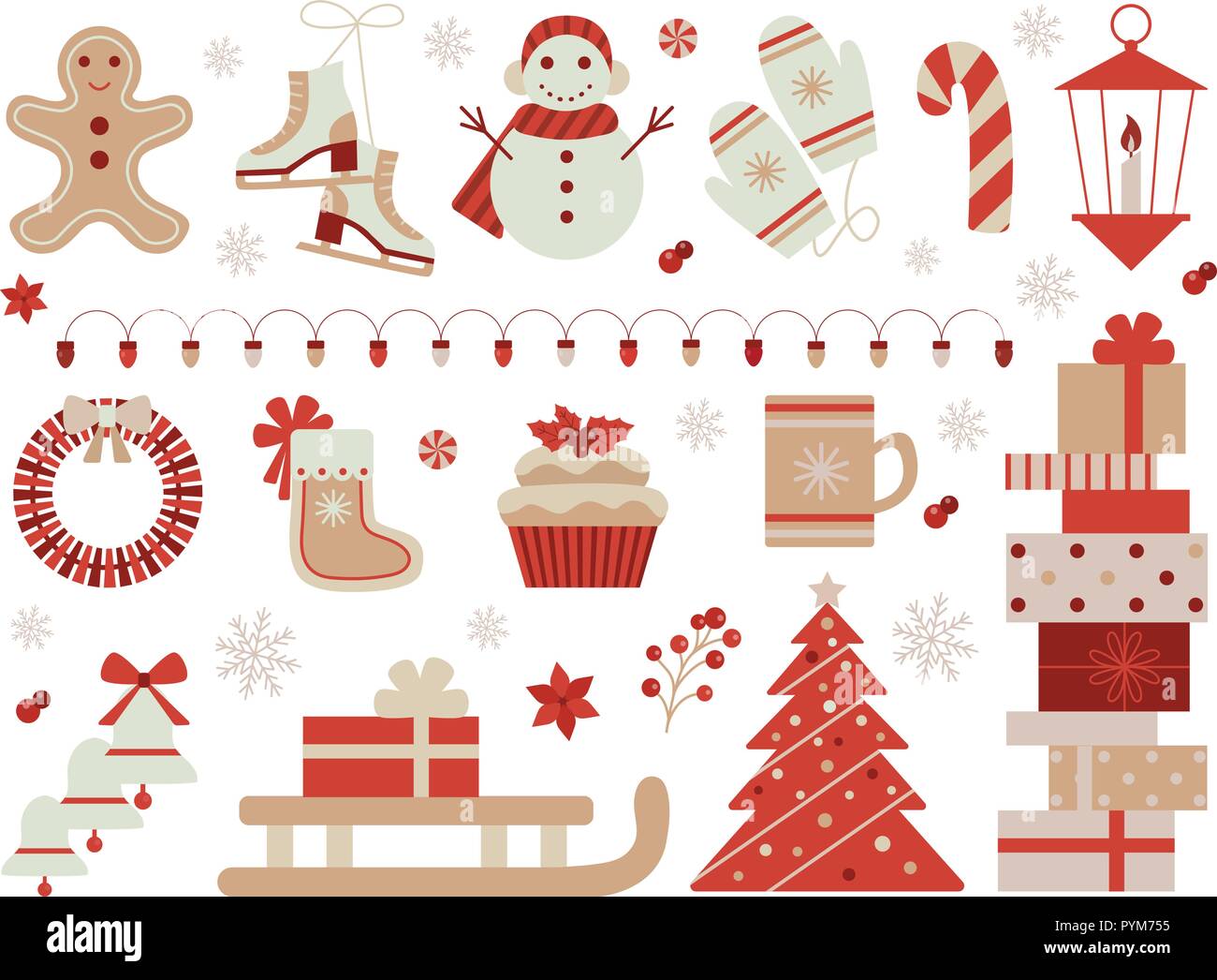 Christmas stocking bells Stock Vector Images - Alamy