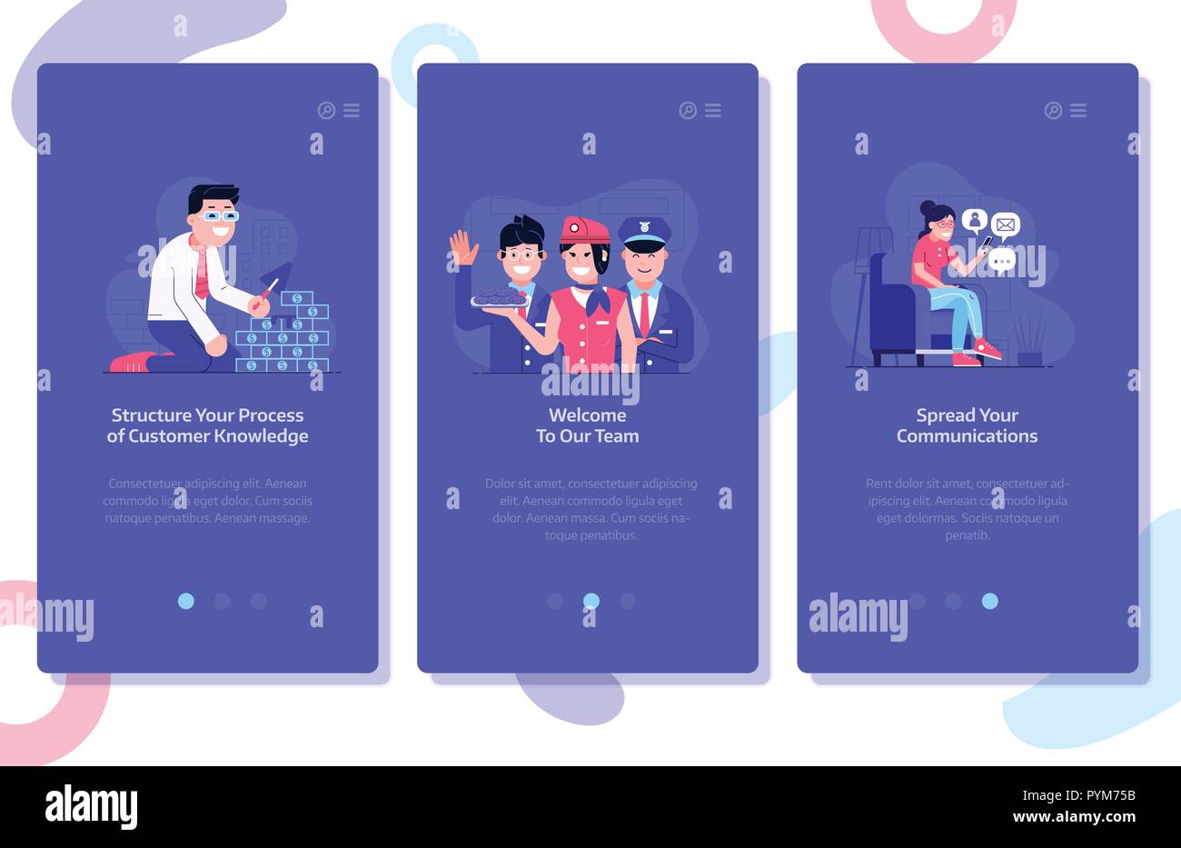 Online Advertising and Marketing UI Illustrations Stock Vector Image ...